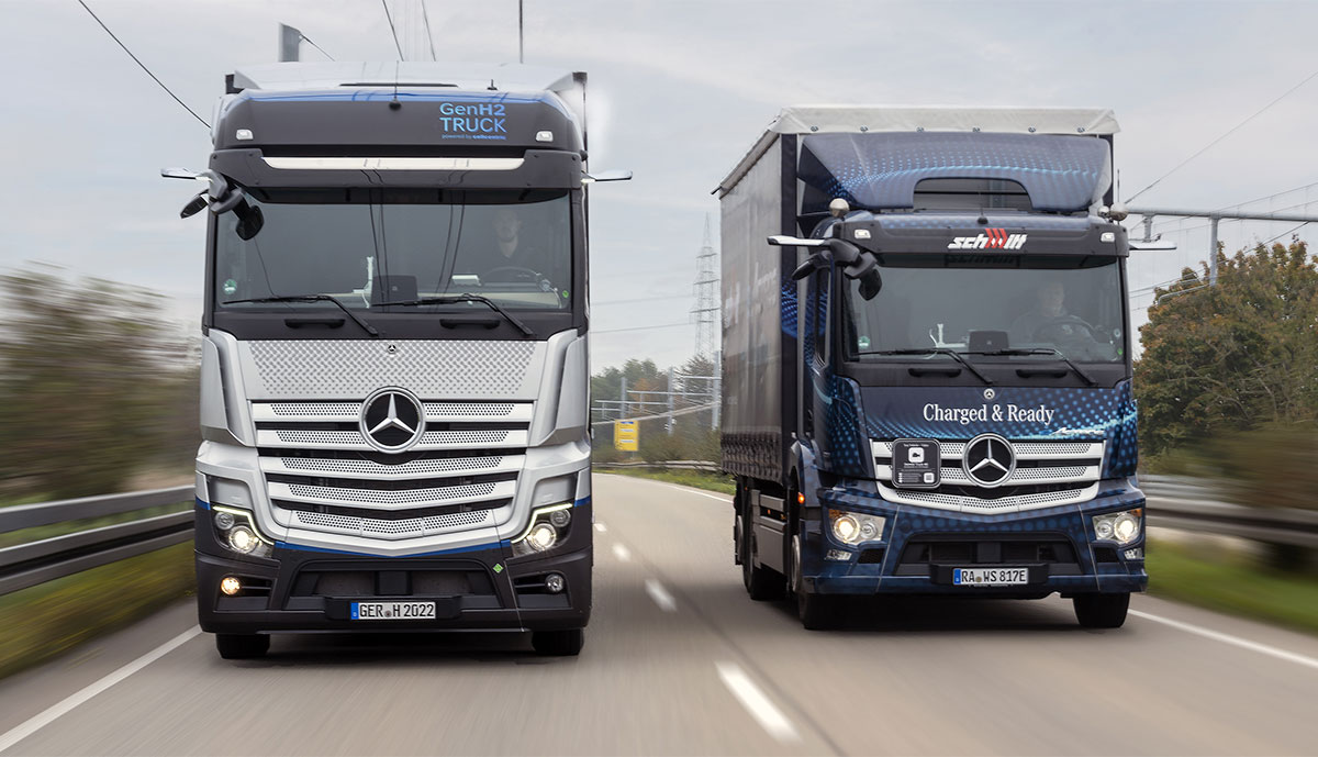Diesel Lkw Mit Stapeln Leidenschaft Zum Anfassen: Mercedes Benz Trucks